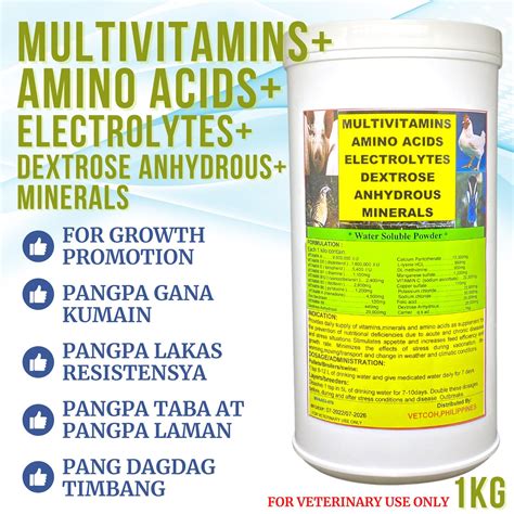 Vetcoh Mvaae Multivitamins Amino Acids Electrolytes Dextrose