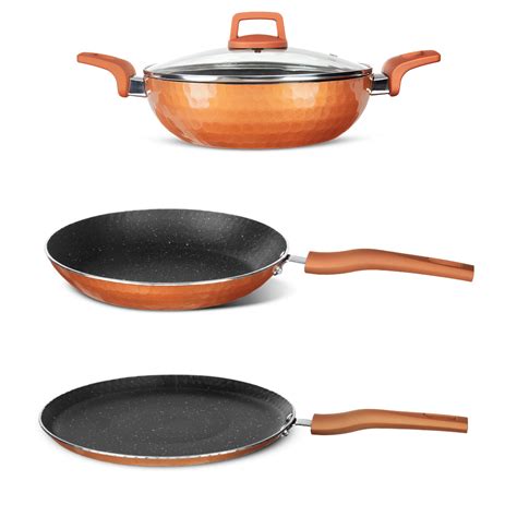 Borosil Russet Cookware Set 4 Pc