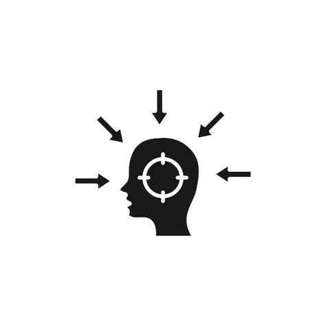 Intention Line Icon Isolated On White Background Premium Vector