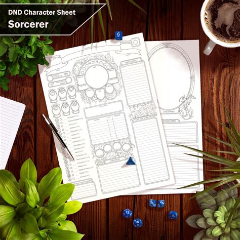 Dnd 5e Sorcerer Character Sheet Interactive Pdf And Printable Versions