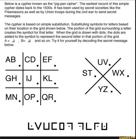 Printable Pigpen Cipher Printable Pigpen Cipher