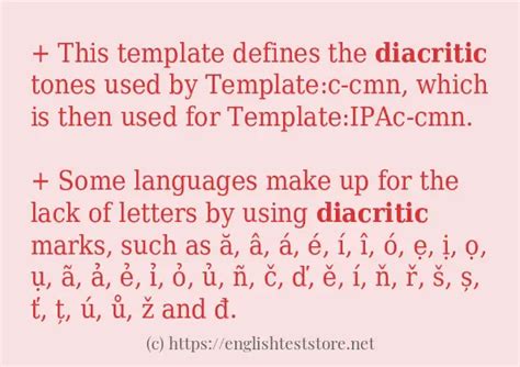 Use In Sentence Of Diacritic Englishteststore Blog