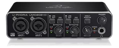 Interfaz Placa De Audio Behringer U Phoria Umc202 Hd Usb 2x2 Cuotas Al Mismo Precio Que Publicaste