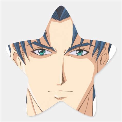 Anime And Manga Faces Star Sticker