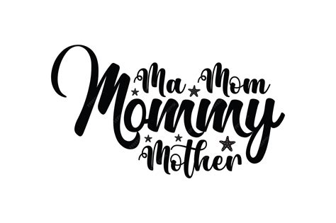 Premium Vector A Black And White Illustration Of A Mom Mommy Mother