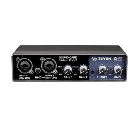 Sunsky ⁧teyun Q 22 Usb Computer Srive Microphone بطاقة الصوت الخارجية أسود⁩