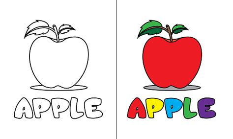 Detail Mewarnai Gambar Buah Apel Koleksi Nomer 20