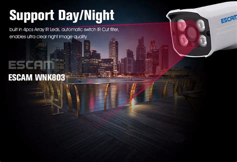 Escam Wnk803 8ch 720p Nvr Kit Ir Night Vision Waterproof Ip Camera V380 Camera