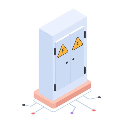 Premium Vector Trendy Isometric Icon Of Electrical Panel