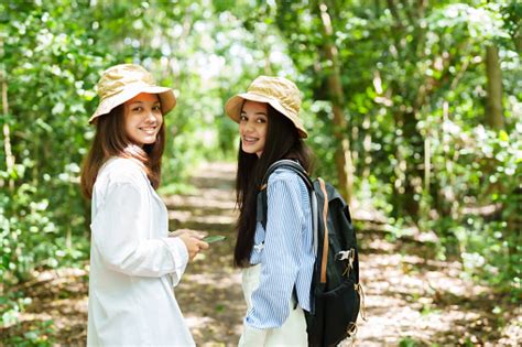 Portrait Behind The Scenes Two Teenage Asian Girls Dressed For Walk In