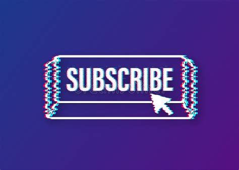 Subscribe With Cursor Button Internet Icon Pointer Click Glitch Icon