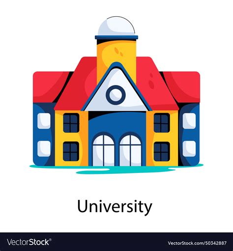 University Royalty Free Vector Image Vectorstock