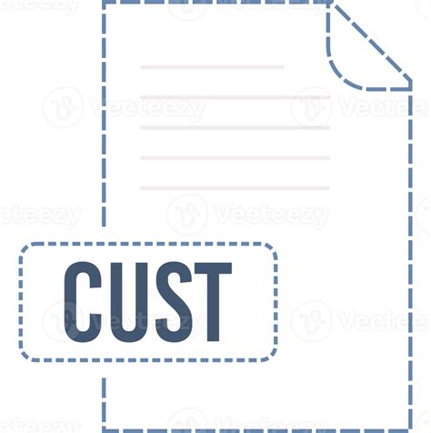 Cust File Format Icon Dashed Outline 66499778 Png