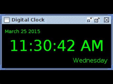 How To Make A Java Digital Clock Part Manchester University YouTube
