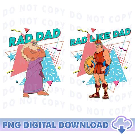Disneyland Zeus And Hercules Png Disneyland Rad Dad And Rad Like Dad Png
