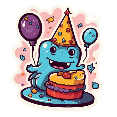 Cute Birthday Monster Clipart