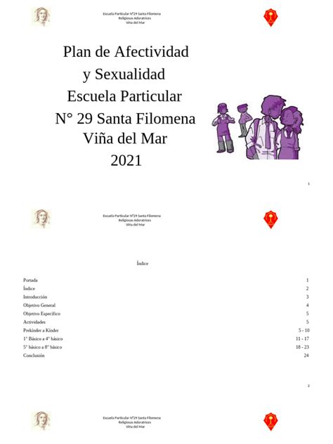 Plan De Afectividad Y Sexualidad Pdf Maestros Evaluación