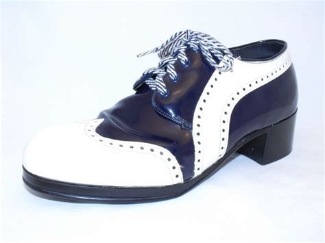 1970s Mens Wingtip Platform Shoes Disco Shoes Platform Oxford