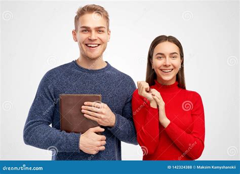 Photo Of Happy Young Female Gives Some Ideas For Writing Essay To