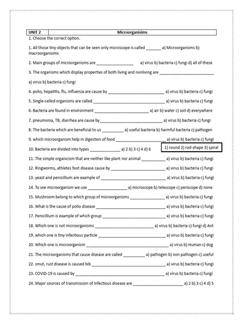 General Science Class 5th Unit2 Pdf Fungus Bacteria