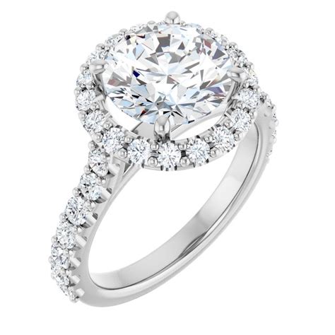Round Engagement Ring Platinum Round 9 Mm 993252 Haejin Jewelry