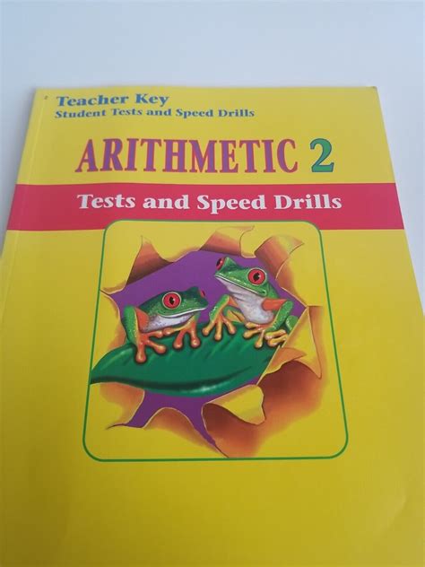 Abeka Arithmetic 2 Teacher Key Math Curriculum Test Speed Drills