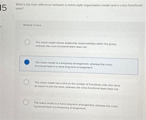 Solved 15 Es What Is The Main Difference Between A