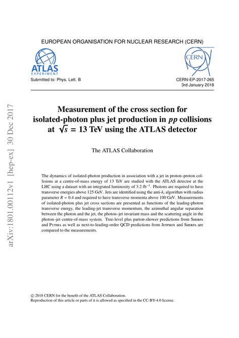 Pdf Measurement Of The Cross Section For Isolated Photon Plus Jet