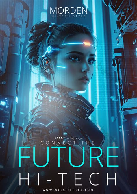 Artificial Intelligence Robot Cyberpunk Hi Tech Poster Psd Free Download Pikbest
