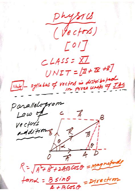 SOLUTION Physics Vector Handwritten Notes For Jee Neet And Boards Studypool