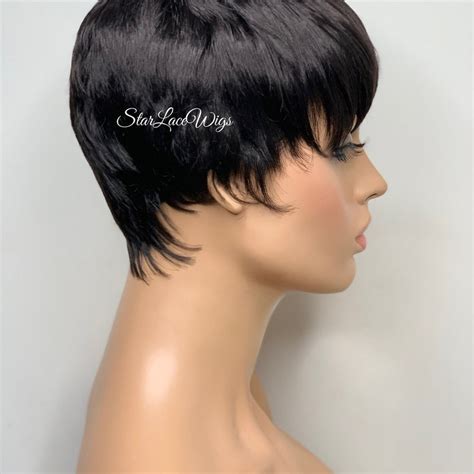 Pixie Cut Bang Wigs Etsy
