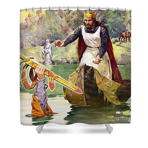 Arthur And Excalibur Art Print By James Edwin Mcconnell Pixels