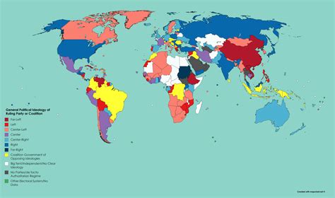 Map Of Political Ideology Of Ruling Party Coalition In Each Country Imgur