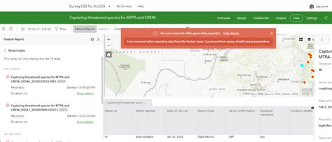 Solved Creating Feature Report Cannot Perform Query Inv Esri Community