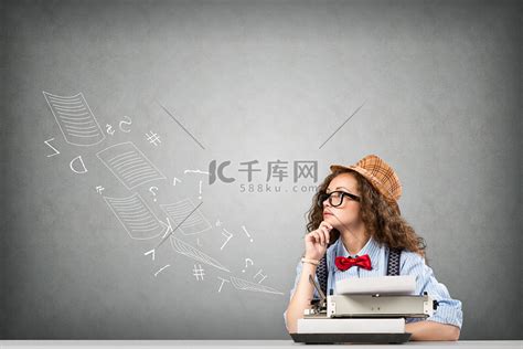 女作家高清摄影大图 千库网