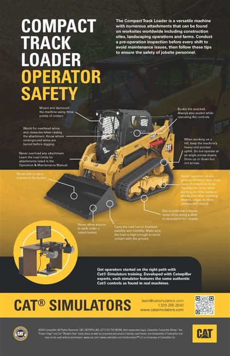 Compact Track Loader Operator Safety Infographic Cat® Simulators