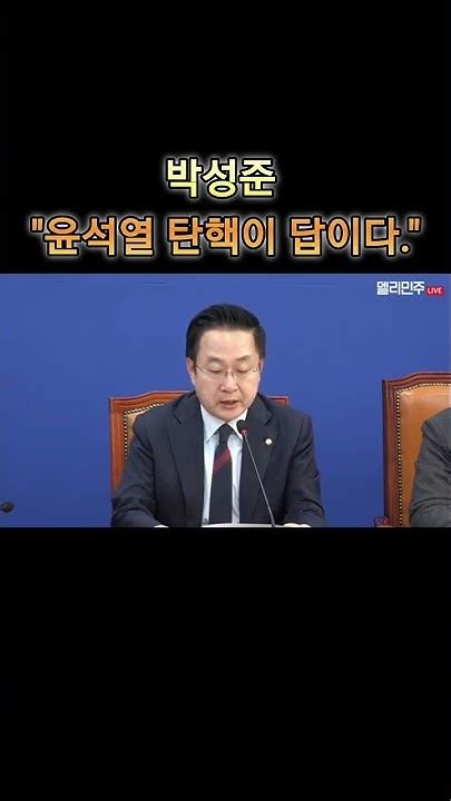 박성준 윤석열 탄핵이 답이다 Youtube