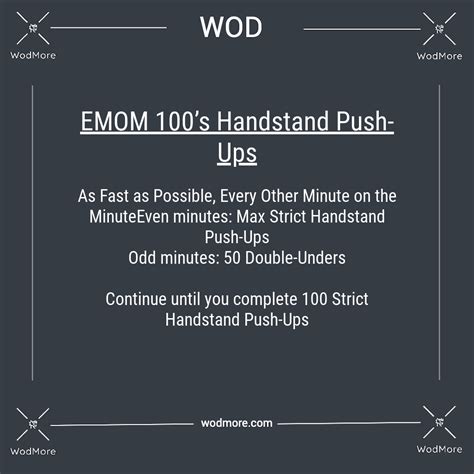 The Emom 100s Handstand Push Ups Workout Crossfit Wod Wodmore