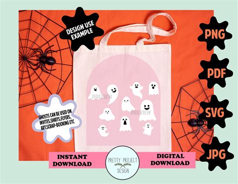 Cute Ghost Bundle Svg Png  Etsy