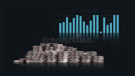 Bar Graph And Pile Of Coins With Business Concept Stock Video Video Of Cash Business 268508901