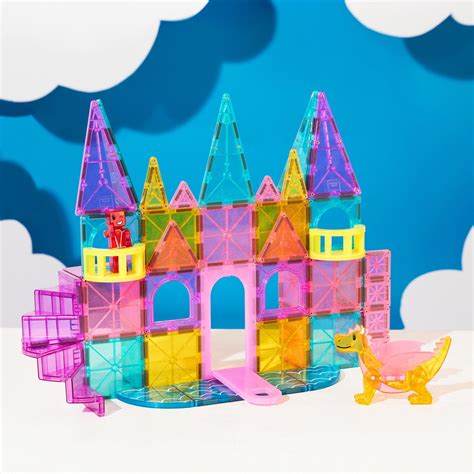 Magna Tiles® Castle Dlx 48 Piece Magnetic Construction Set The