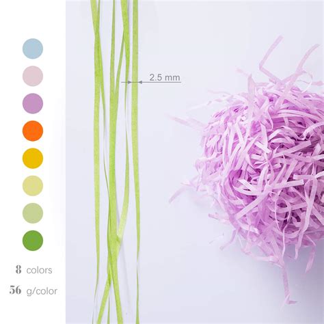 450g158oz 8 Colors Easter Grass Shred Paper Grass