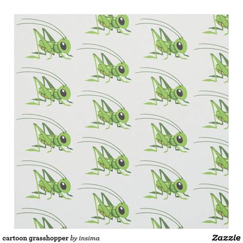 Cartoon Grasshopper Fabric Printing On Fabric Create Fabrics Fabric
