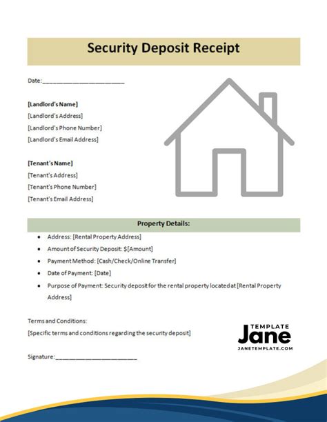 How To Write A Receipt For Security Deposit At Nora Weeks Blog