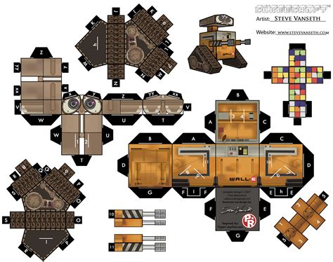 Wall E Cubeecraft Каталог файлов Бумажных дел мастер