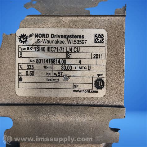 Nord 71l4cus Gear Motor With 1sis40 Iec71 71 L4 Cus Nema Motor Ims