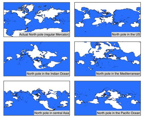 Mercator Projection About Different “north Poles” Maps On The Web