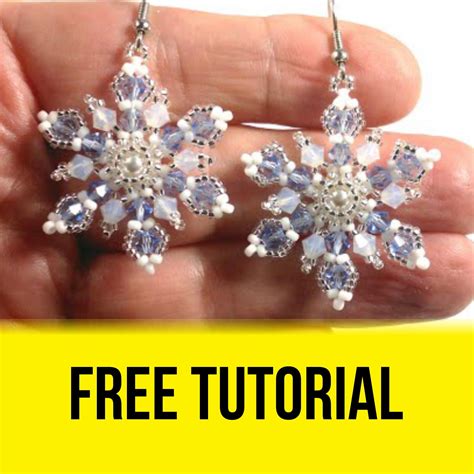 Snowflakes Earrings Free Beading Diy Tutorial T Idea How Can This