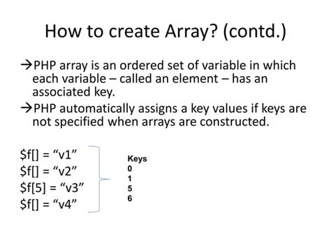 41 Php Arrays Ppt