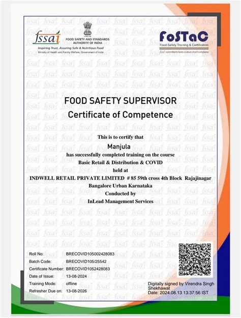 Fostac Training Certificate In Bengaluru Id 2854686680088